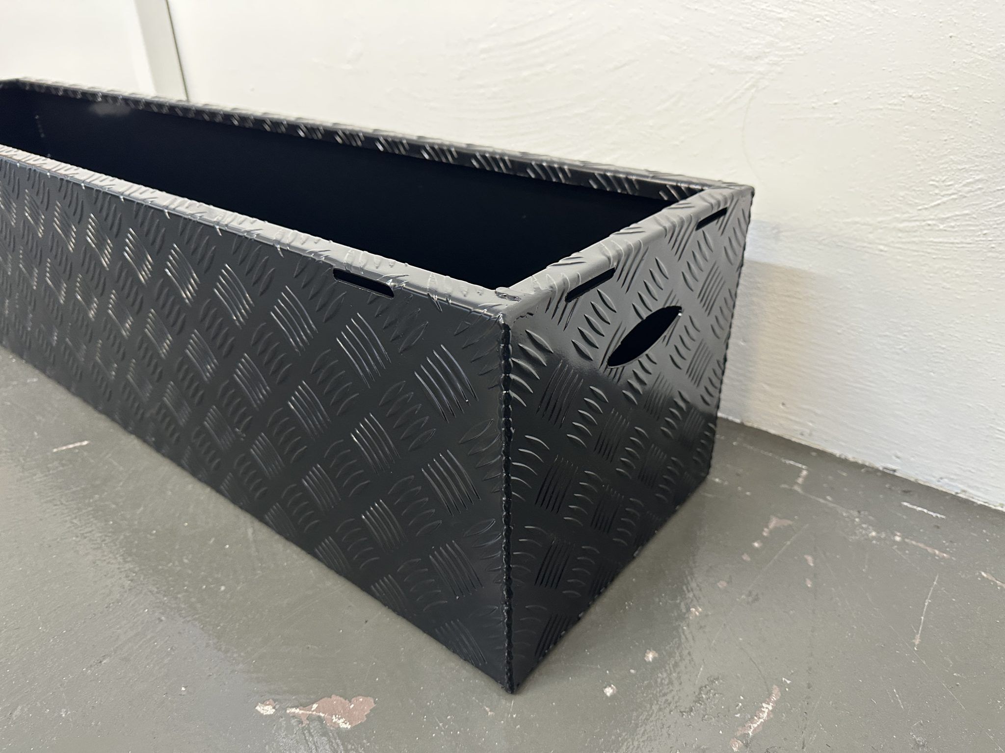 Aluminium Checker Plate Black Woodbox - Autonovus Australia